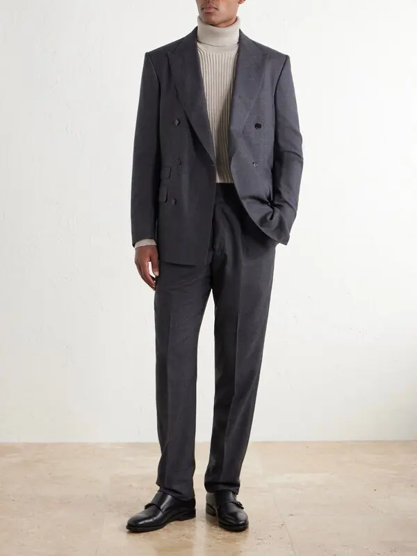 Dunhill Double-breasted Wool And Cashmere-blend Suit Jacket