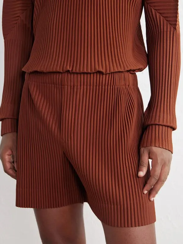 Issey Miyake Straight-leg Pleated Shorts