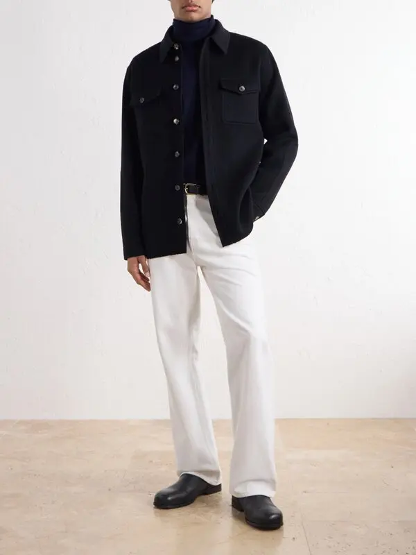 Gabriela Hearst Lucas Cashmere Overshirt - Black
