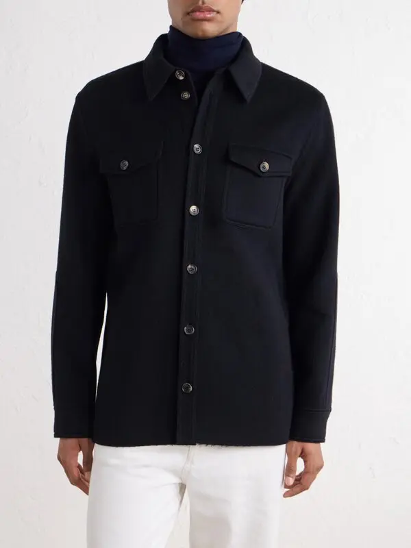 Gabriela Hearst Lucas Cashmere Overshirt - Black