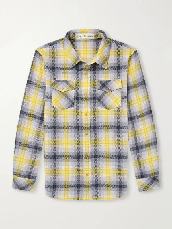 GOD'S TRUE CASHMERE Checked Cashmere Shirt
