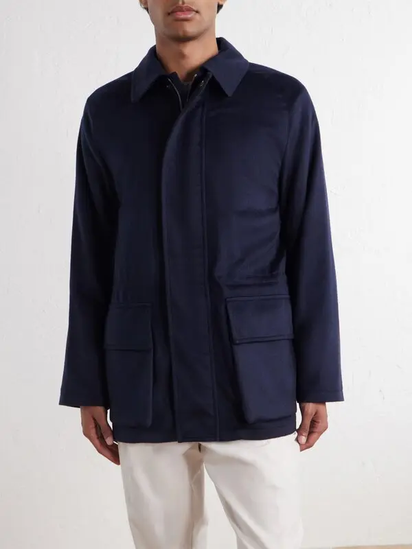 SAMAN AMEL Brushed Cashmere Coat