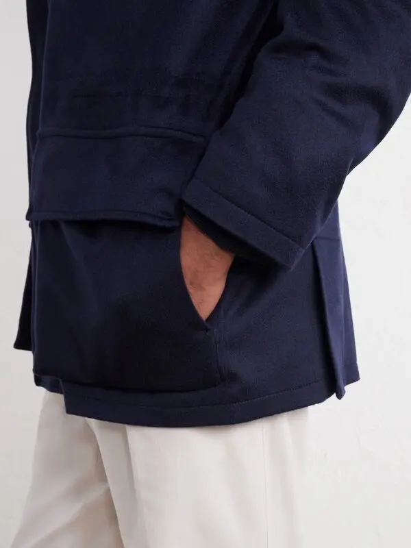 SAMAN AMEL Brushed Cashmere Coat