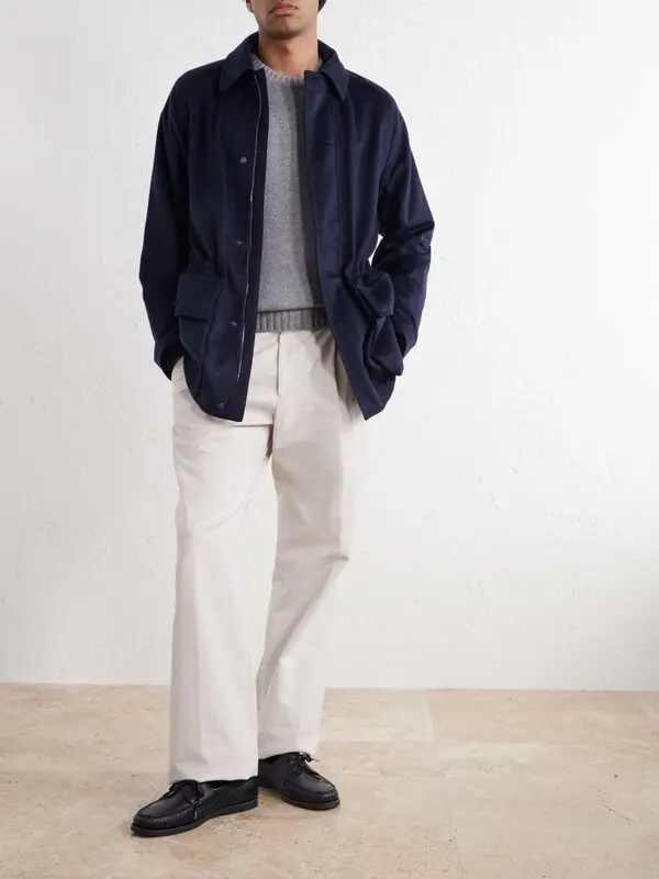 SAMAN AMEL Brushed Cashmere Coat