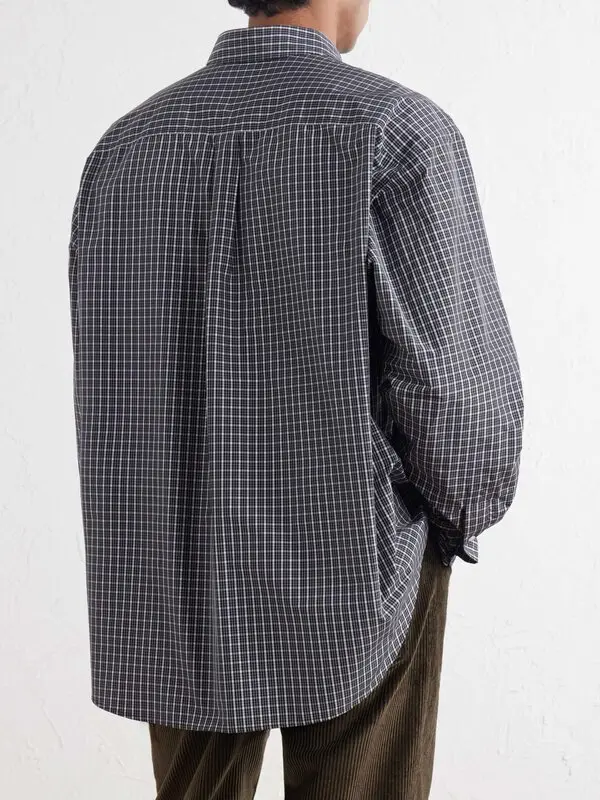 Loewe Logo-embroidered Checked Shirt