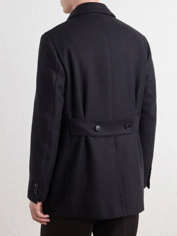 DE PETRILLO Double-breasted Virgin Wool Coat