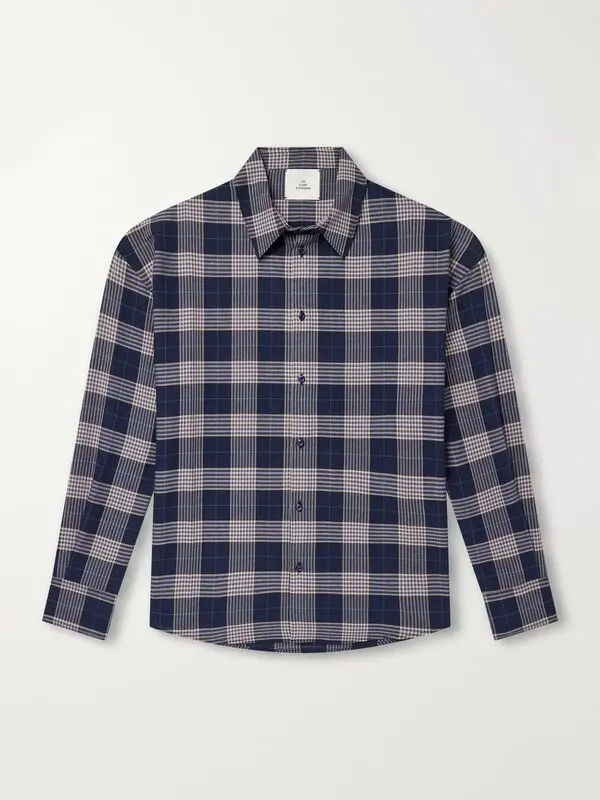 THE ELDER STATESMAN Checked Cotton Shirt