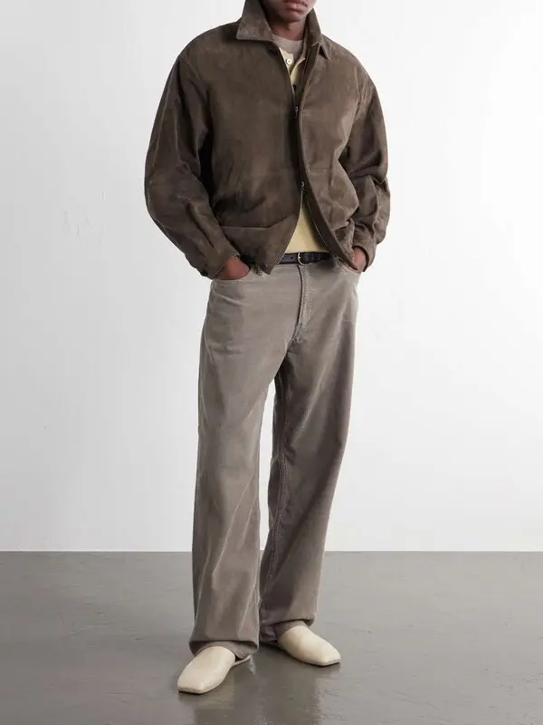 SSSTEIN Panelled Suede Blouson Jacket