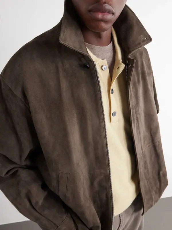 SSSTEIN Panelled Suede Blouson Jacket