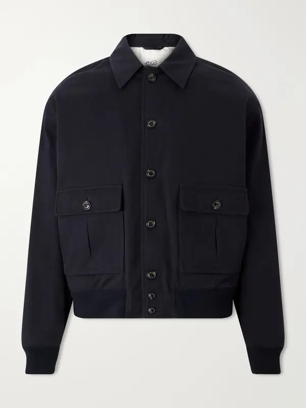 VALSTAR Colin Padded Cotton-twill Bomber Jacket - Blue