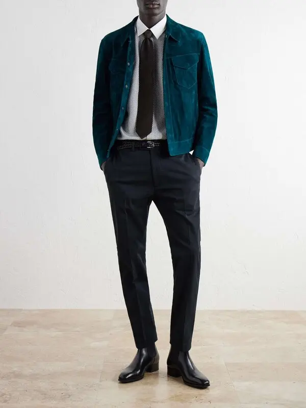 TOM FORD Printed Silk-satin Shirt