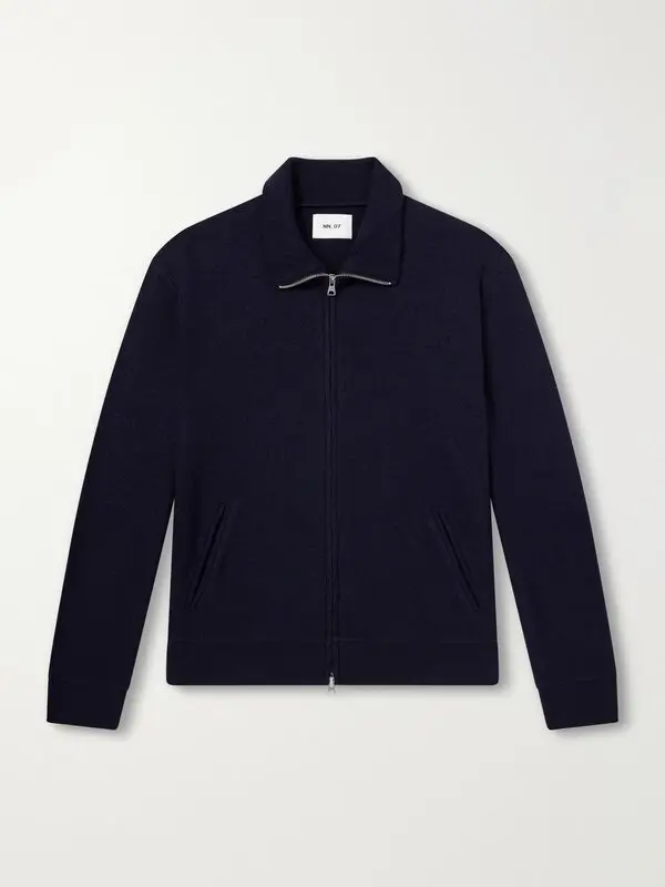 Nn07 6398 Merino Wool-felt Jacket - Blue