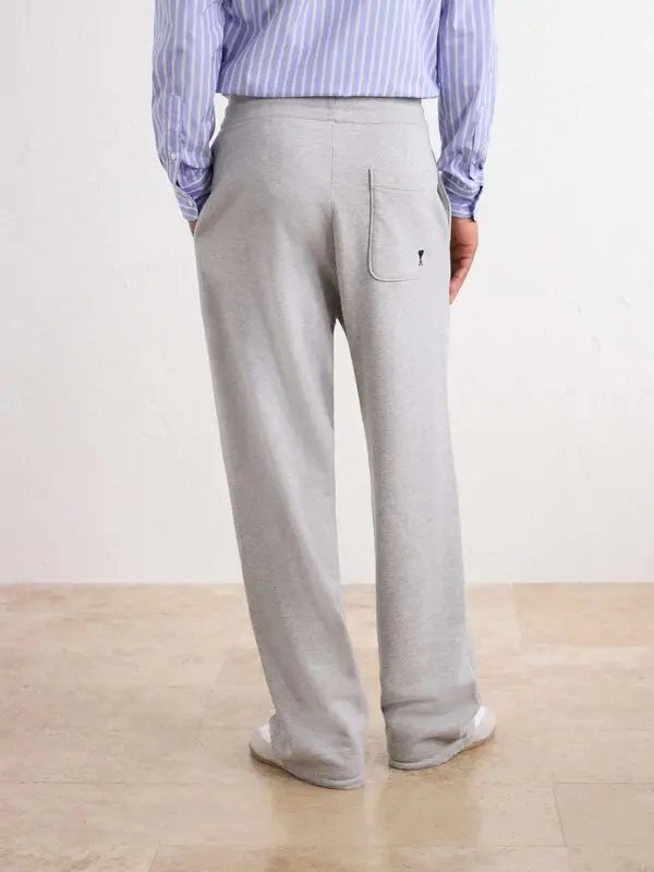 AMI Paris Straight-leg Cotton-blend Jersey Sweatpants