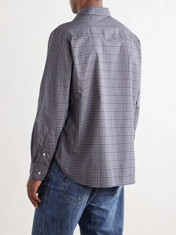 Officine Générale Giacomo Checked Cotton Shirt