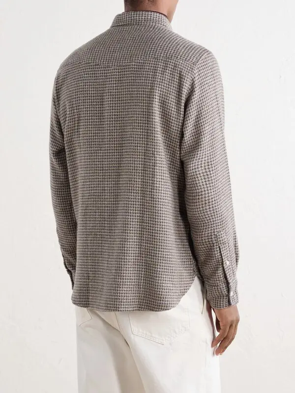 Officine Générale Giacomo Houndstooth Cotton-flannel Shirt