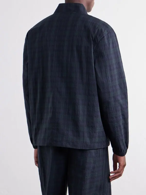 Literary Sport Anton Checked Seersucker Jacket