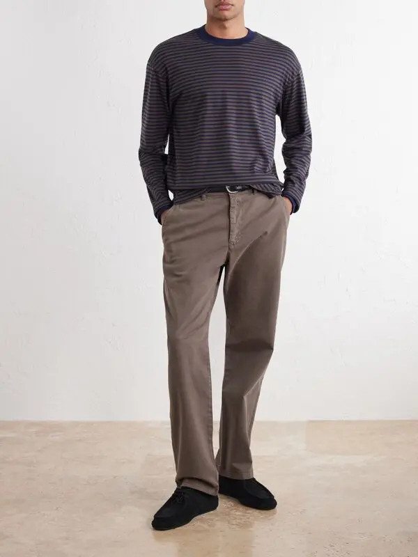 Nn07 Lionel 30040 Striped Organic Cotton-jersey T-shirt