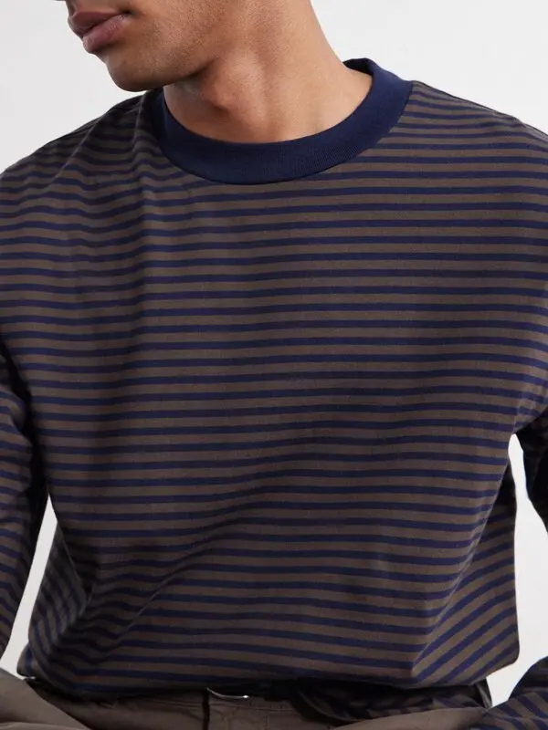 Nn07 Lionel 30040 Striped Organic Cotton-jersey T-shirt