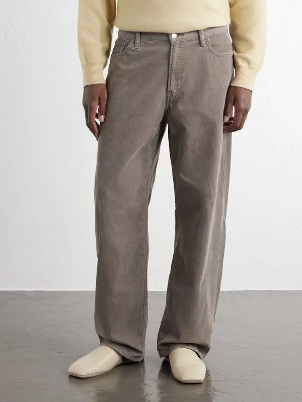 SSSTEIN Straight-leg Cotton-corduroy Trousers