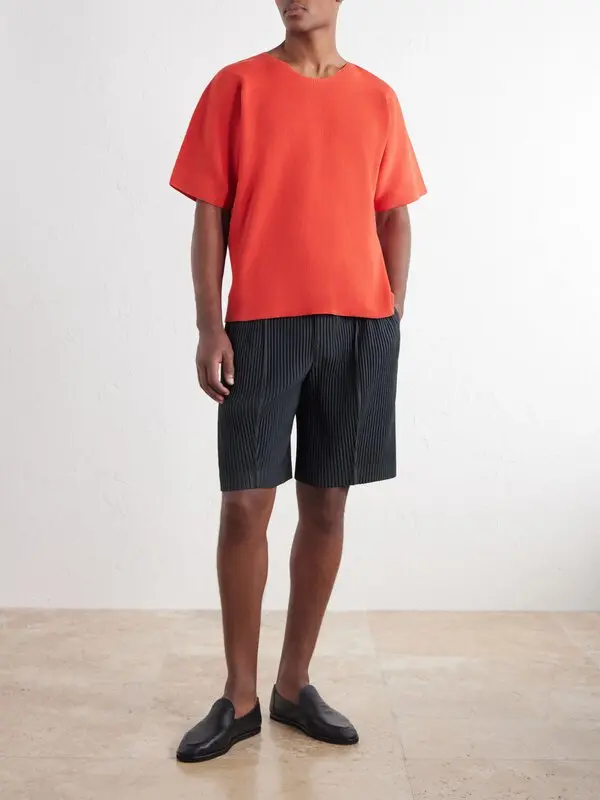 Issey Miyake Pleated Knitted T-shirt