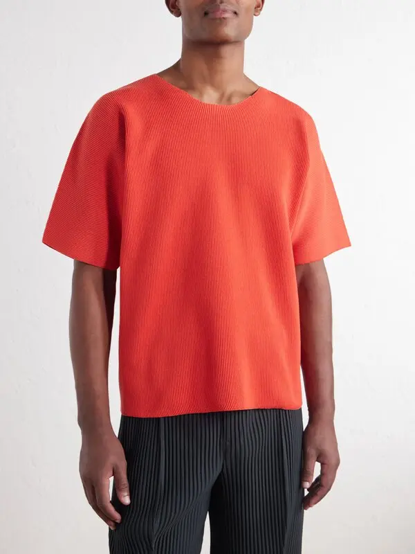 Issey Miyake Pleated Knitted T-shirt