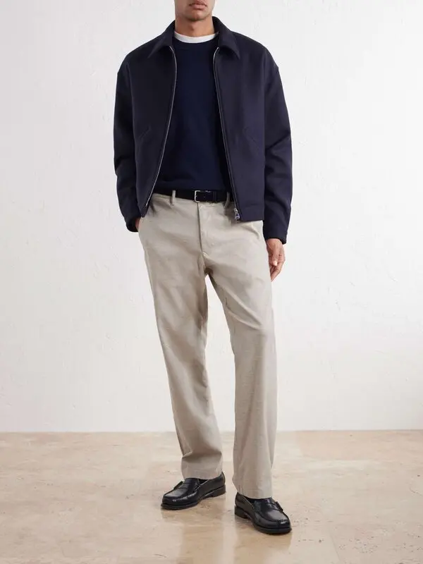 Nn07 Aden 1067 Straight-leg Recycled Grain De Poudre Trousers