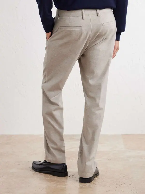 Nn07 Aden 1067 Straight-leg Recycled Grain De Poudre Trousers