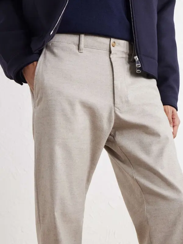 Nn07 Aden 1067 Straight-leg Recycled Grain De Poudre Trousers