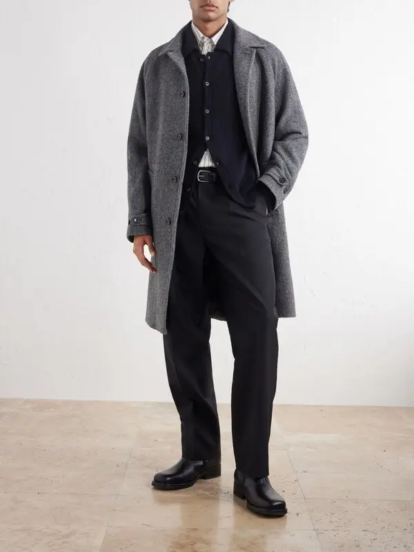 VALSTAR Vittorio Virgin Wool Twill Coat - Gray