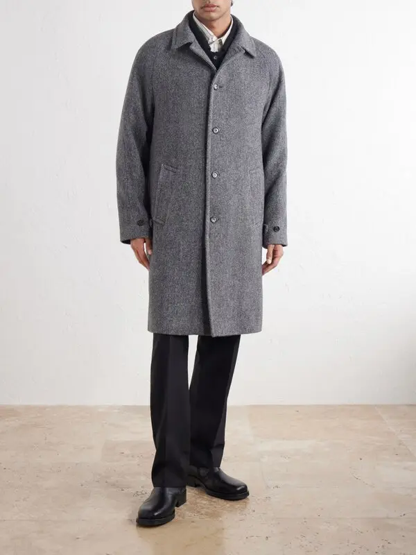 VALSTAR Vittorio Virgin Wool Twill Coat - Gray
