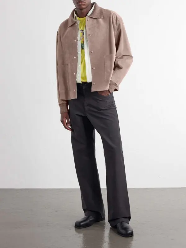 JW Anderson Wool-trimmed Suede Jacket