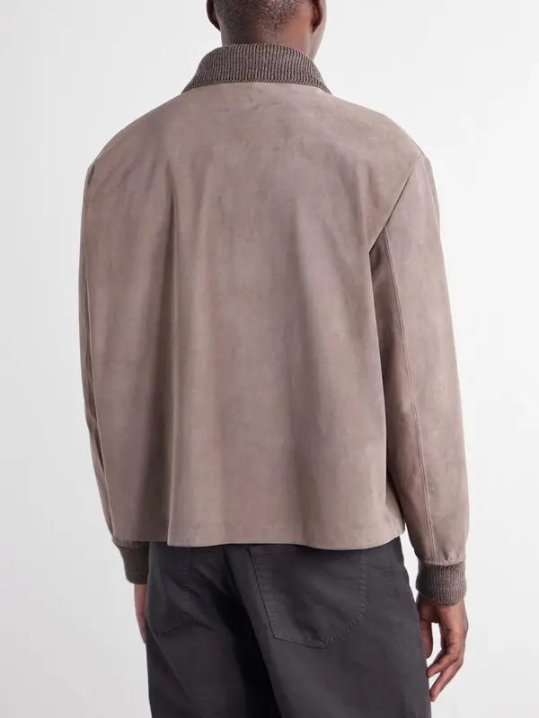 JW Anderson Wool-trimmed Suede Jacket