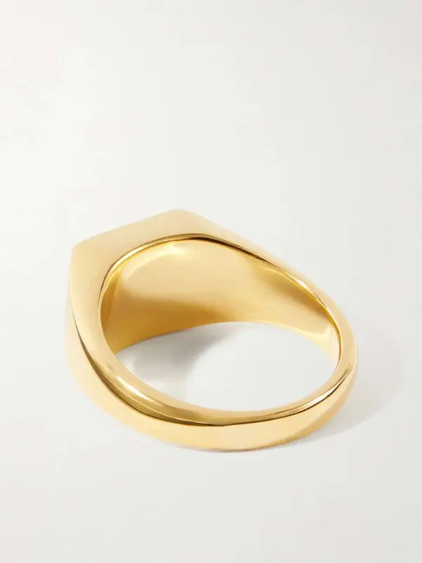 MIKIA Plated Sterling Silver Onyx Ring