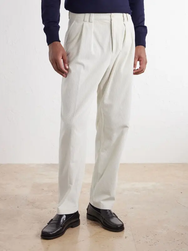 Canali Straight-leg Cotton-corduroy Trousers