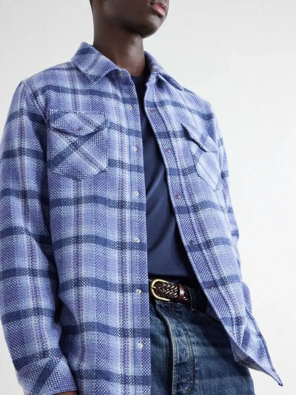 GOD'S TRUE CASHMERE Checked Cashmere Shirt
