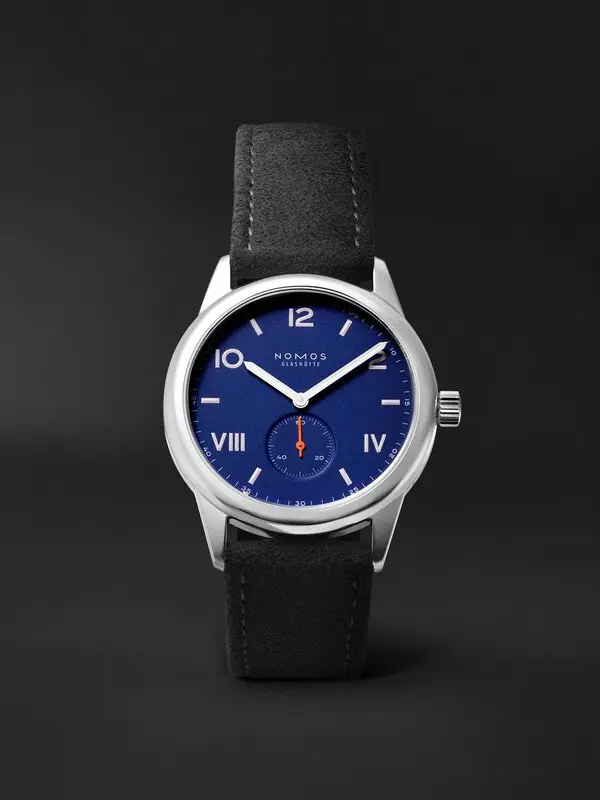 NOMOS GLASHUTTE Club Campus 38.5 Hand-wound Stainless Steel And Alcantara® Watch - Blue