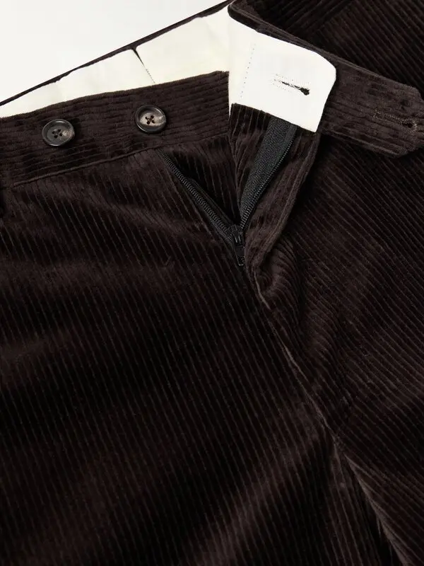 DE PETRILLO Straight-leg Cotton-blend Corduroy Trousers