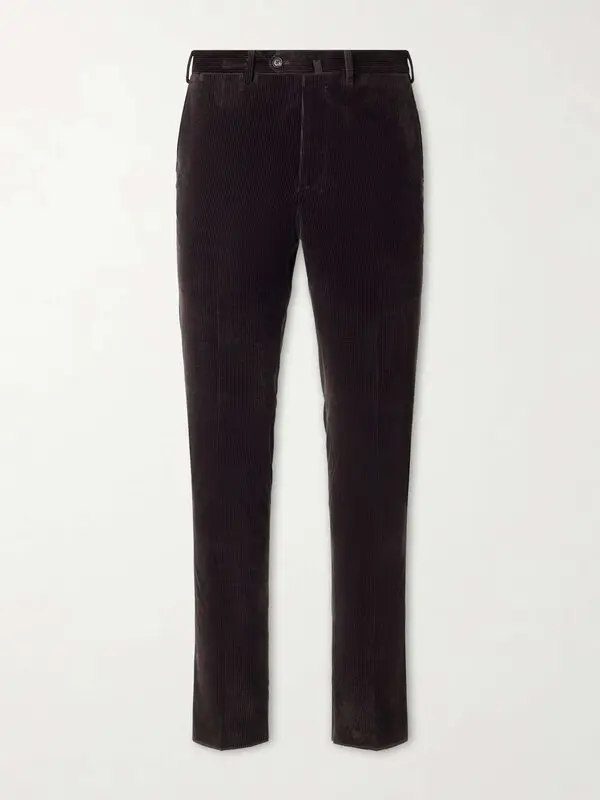 DE PETRILLO Straight-leg Cotton-blend Corduroy Trousers