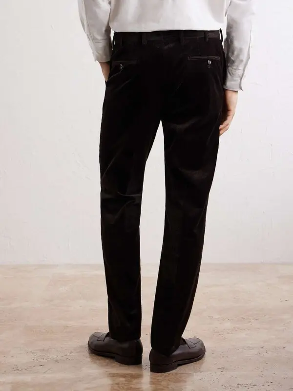 DE PETRILLO Straight-leg Cotton-blend Corduroy Trousers