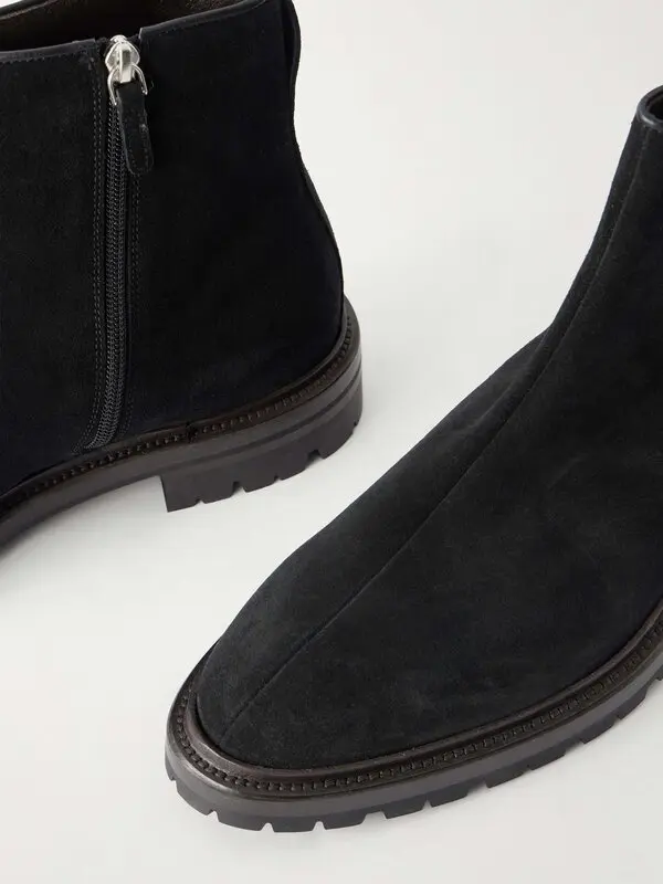 THE ROW Moto Suede Chelsea Boots