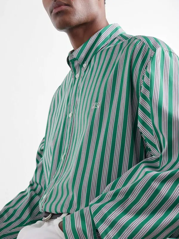 Loewe Striped Cotton-poplin Shirt