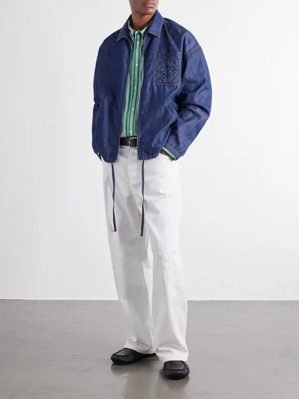 Loewe Striped Cotton-poplin Shirt - Green