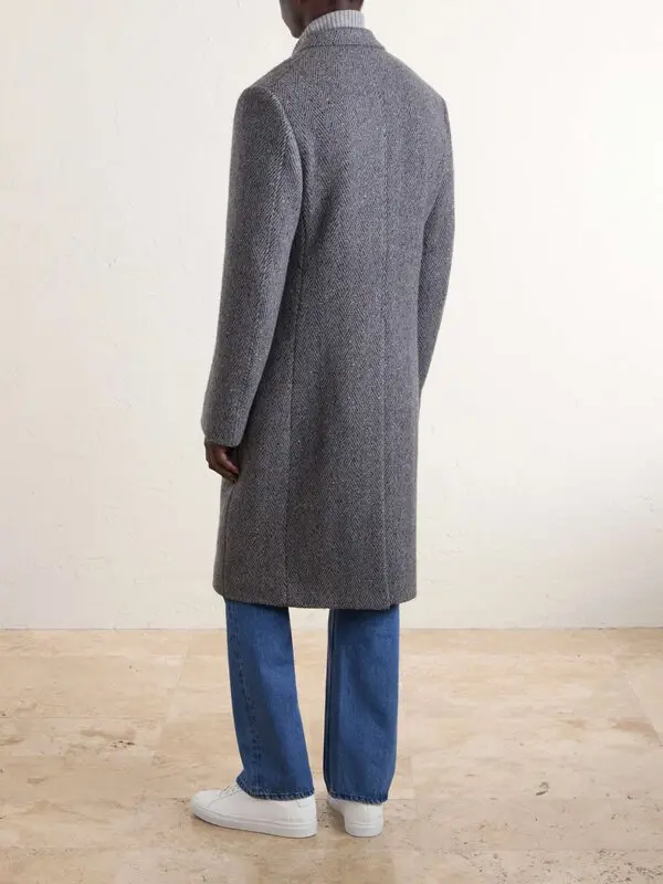 Gabriela Hearst Mcaffrey Double-breasted Wool And Cashmere-blend Herringbone Coat