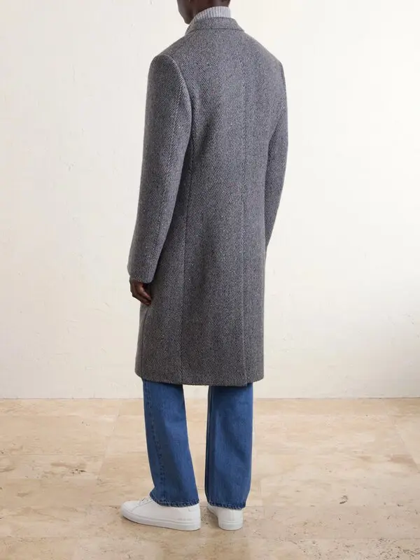 Gabriela Hearst Mcaffrey Double-breasted Wool And Cashmere-blend Herringbone Coat