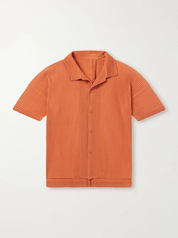 Issey Miyake August Pleated Shirt - Orange