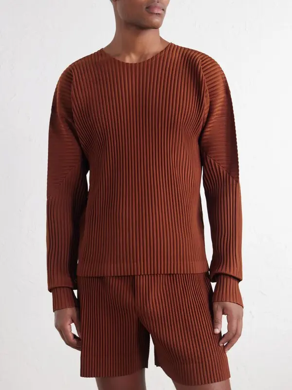 Issey Miyake Panelled Pleated T-shirt