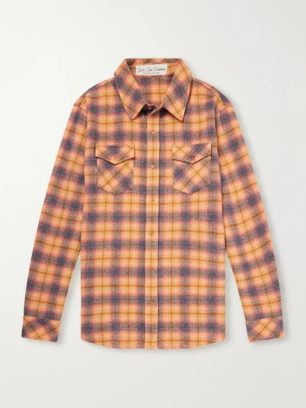GOD'S TRUE CASHMERE Checked Cashmere Shirt