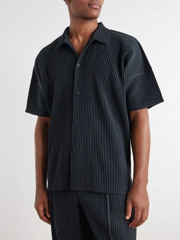 Issey Miyake August Plissé Shirt - Green
