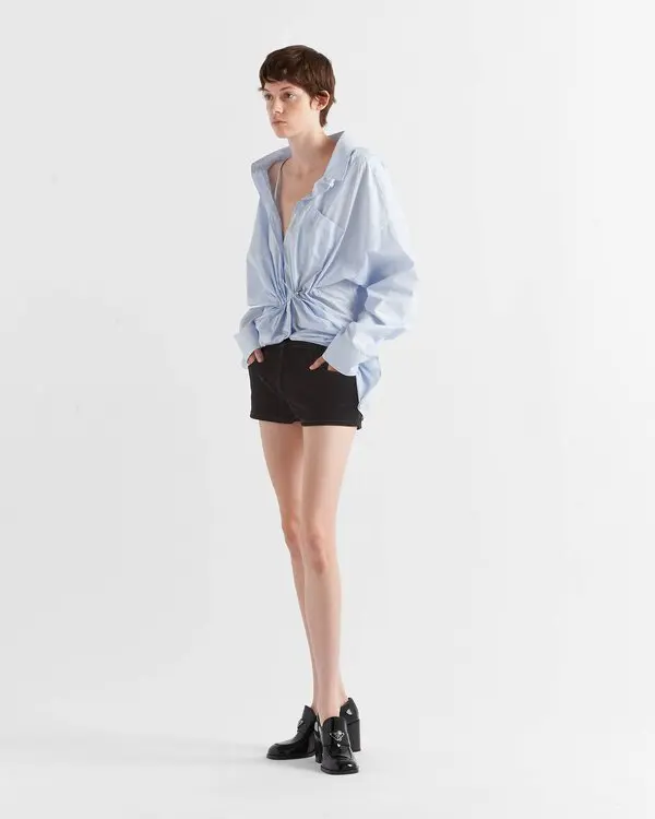 Prada Velvet Denim Shorts
