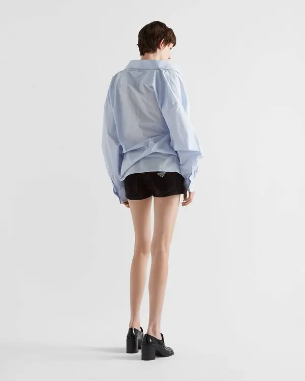 Prada Velvet Denim Shorts